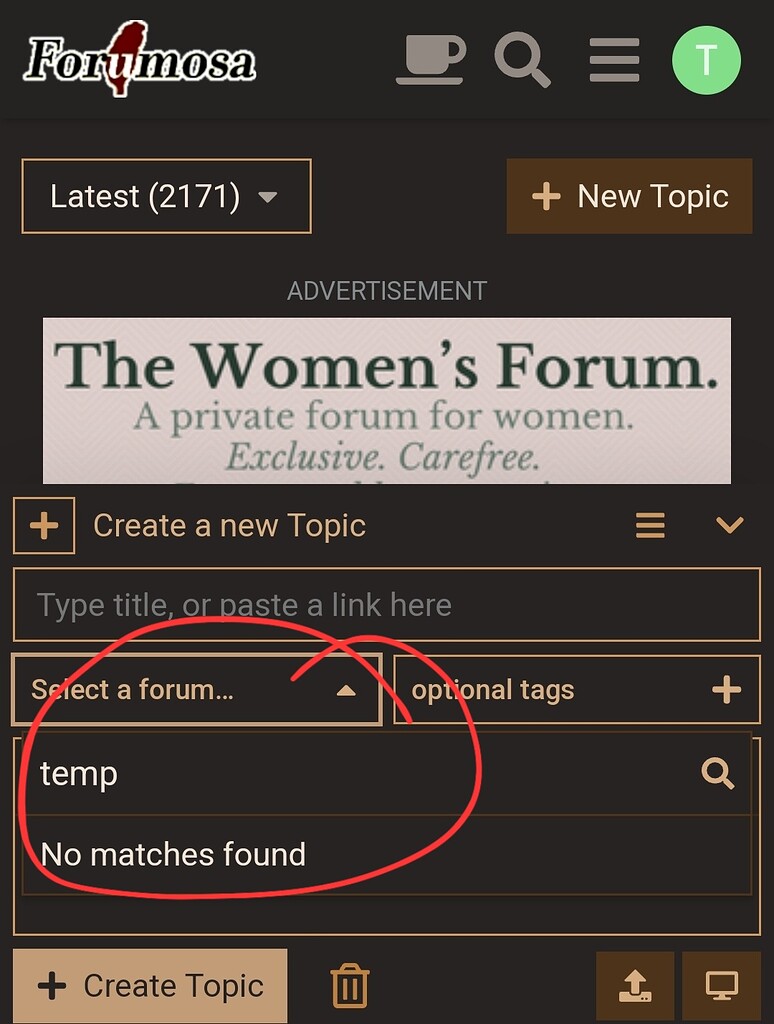 Finding the temp forum - Site Feedback - Forumosa